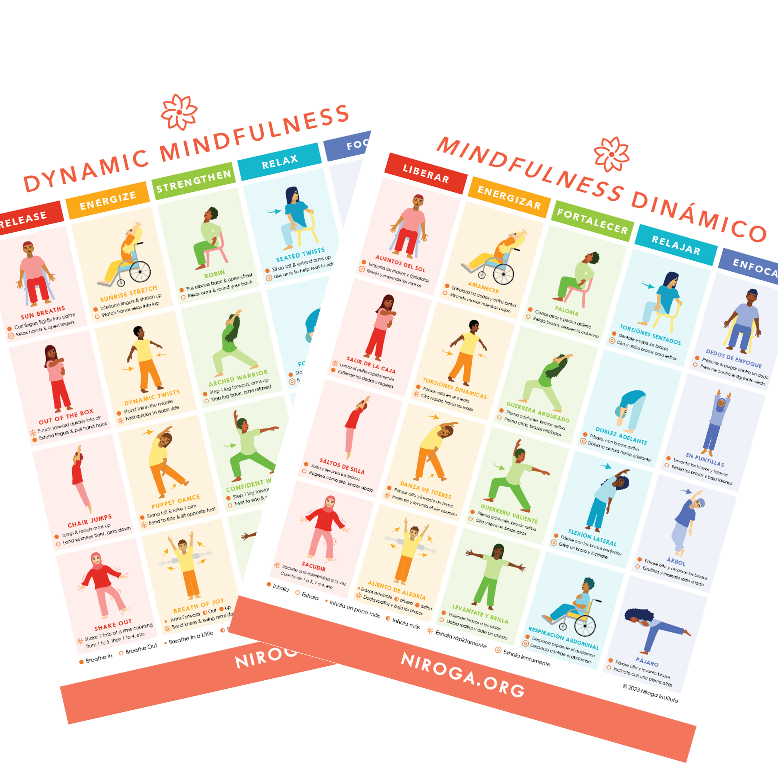 Bilingual Emotion Regulation Poster | Niroga Institute | Mindfulness